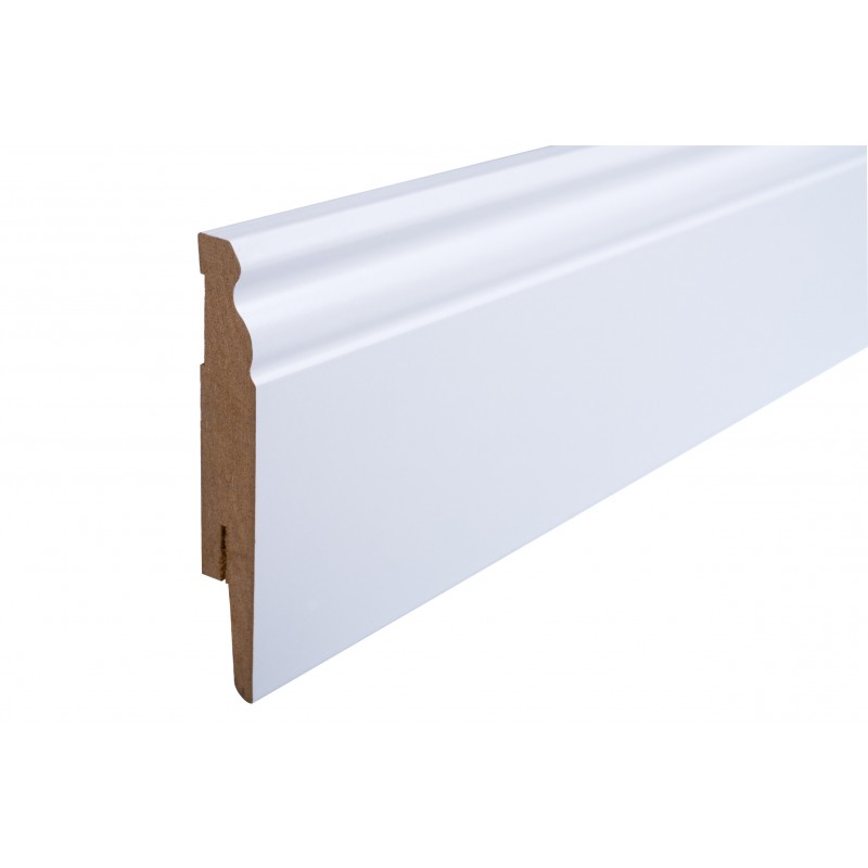 Listwa przypodłogowa MDF 10 Ryfel biała